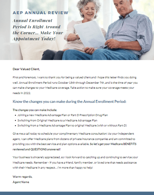 AEP Annual Review Letters